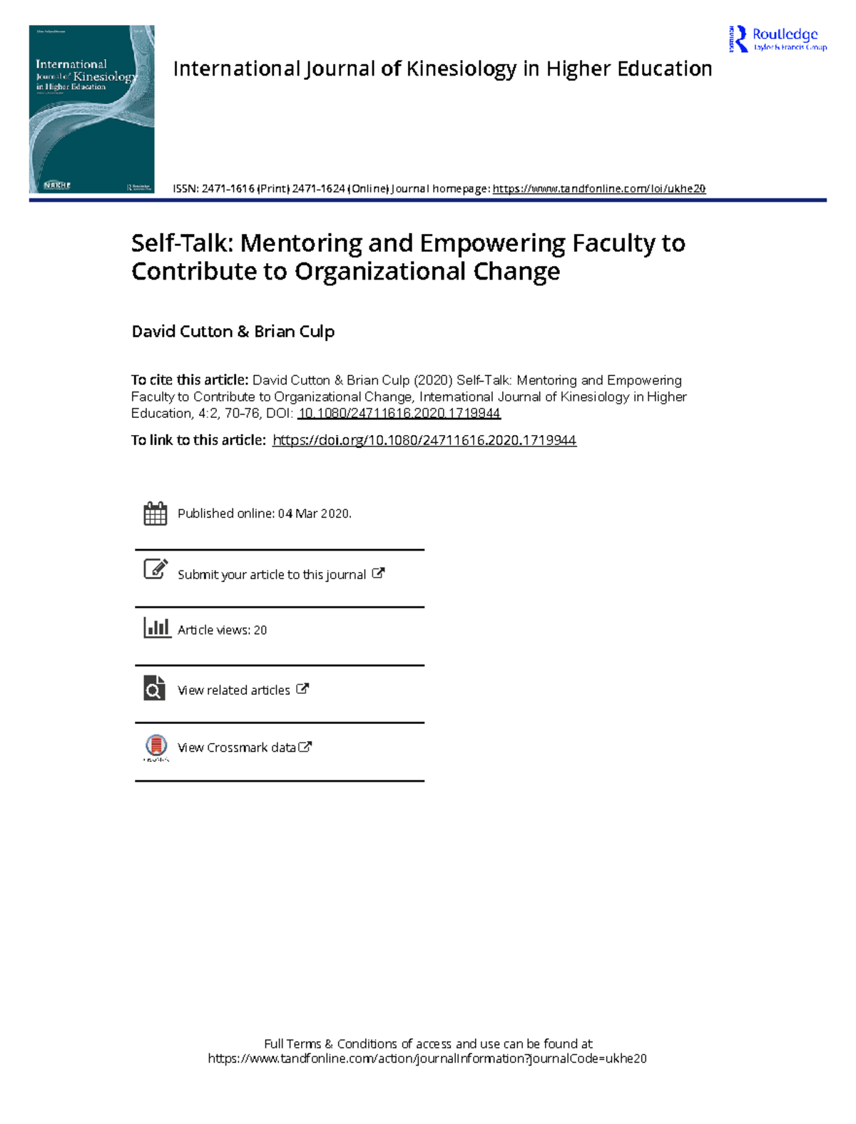 Self Talk Mentoring and Empowering Facul - Full Terms & Conditions of ...