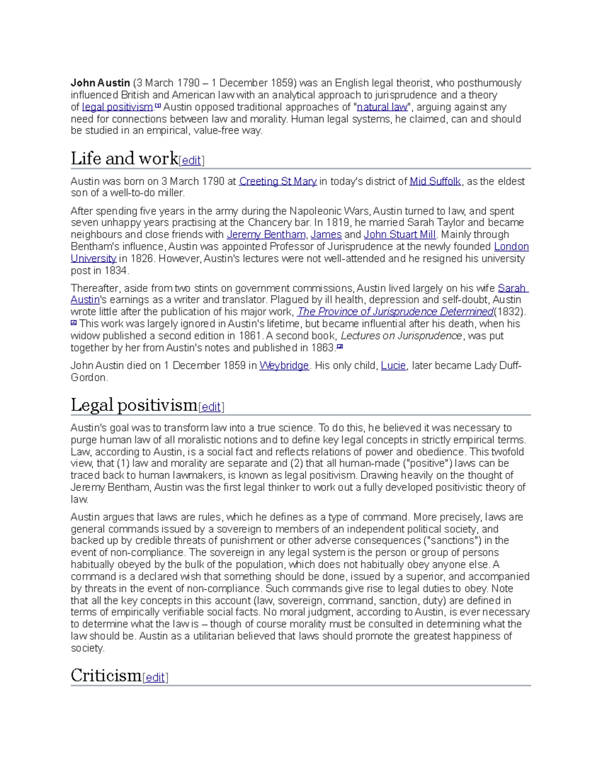 JOHN Austin - John Austin (3 March 1790 – 1 December 1859) was an ...