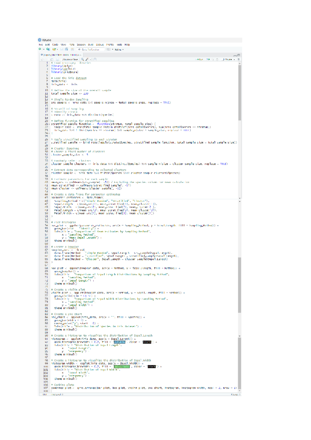 SMu R-3.1, 3.2 & 3 - Study material - R RStudio File Edit Code View Plots Session Build Debug ...
