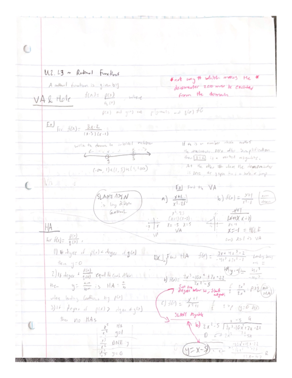 Unit 2 Lesson 3 Rational Functions MATH 1113 Studocu
