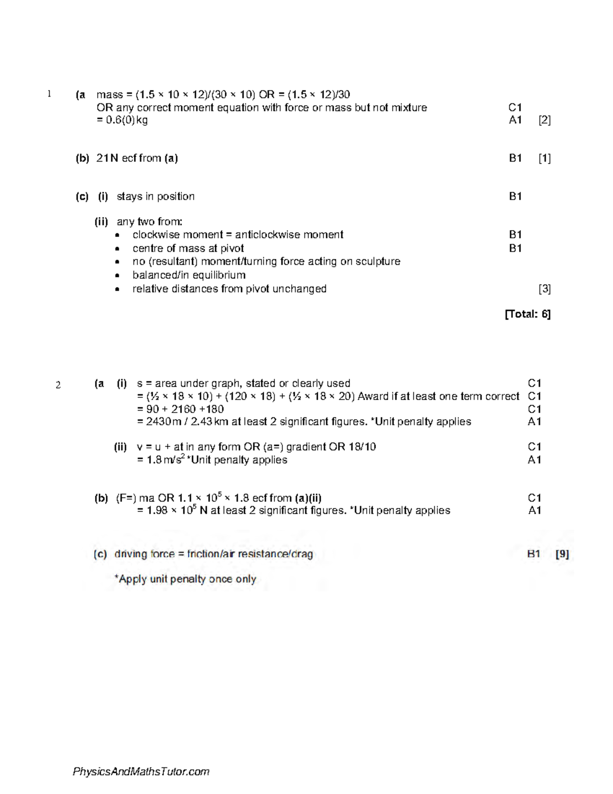 Forces 6 MS - physics practice and coursework for homework and test - 1 ...