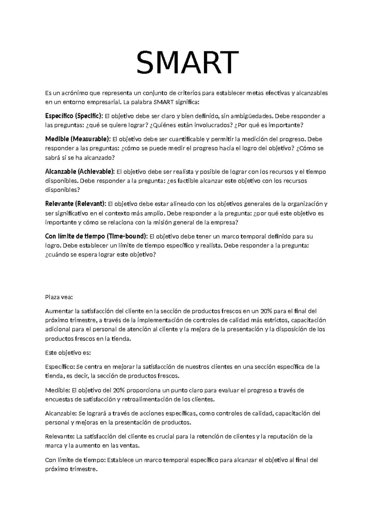 Smart - ...... - SMART Es un acrónimo que representa un conjunto de ...