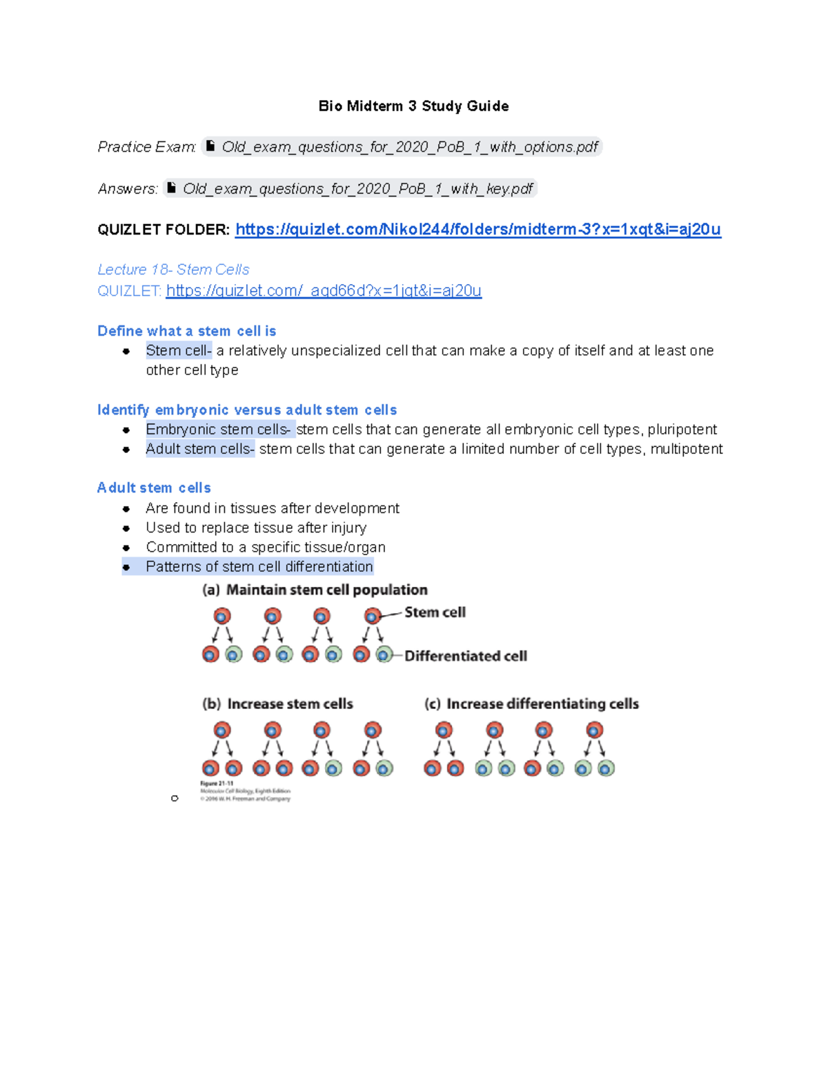 Bio Midterm 3 Study Guide - Bio Midterm 3 Study Guide Practice Exam ...