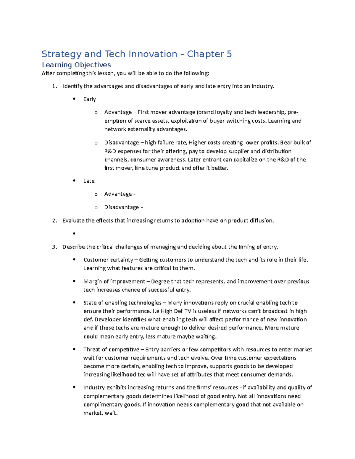 Strategy and Tech Innovation - Lesson 5 - Strategy and Tech Innovation ...