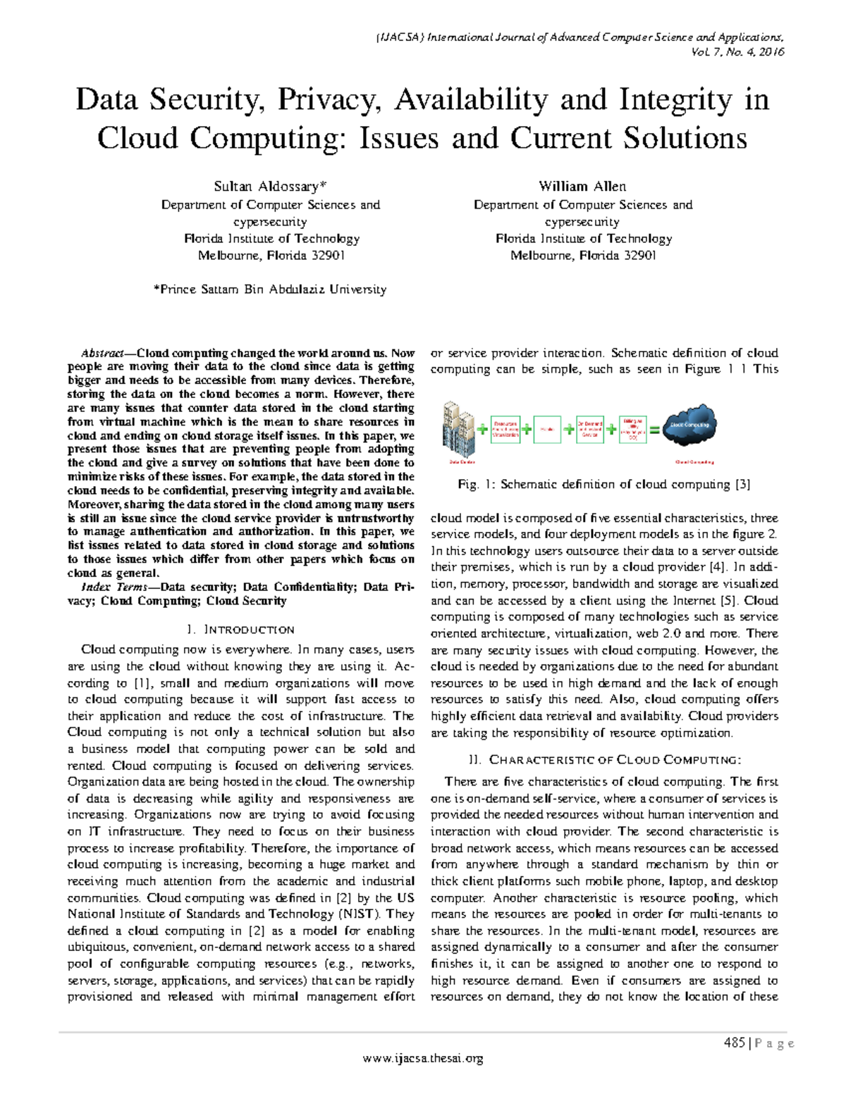 Data Security, Privacy, Availability and Integrity in Cloud Computing ...