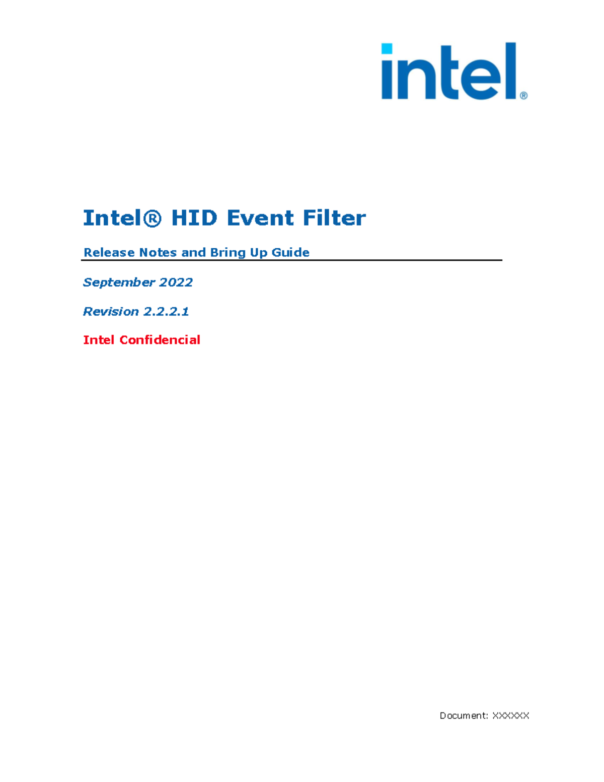 Intel(R) HID Event Filter Release Notes Bring Up Guide Rev2 - Document ...