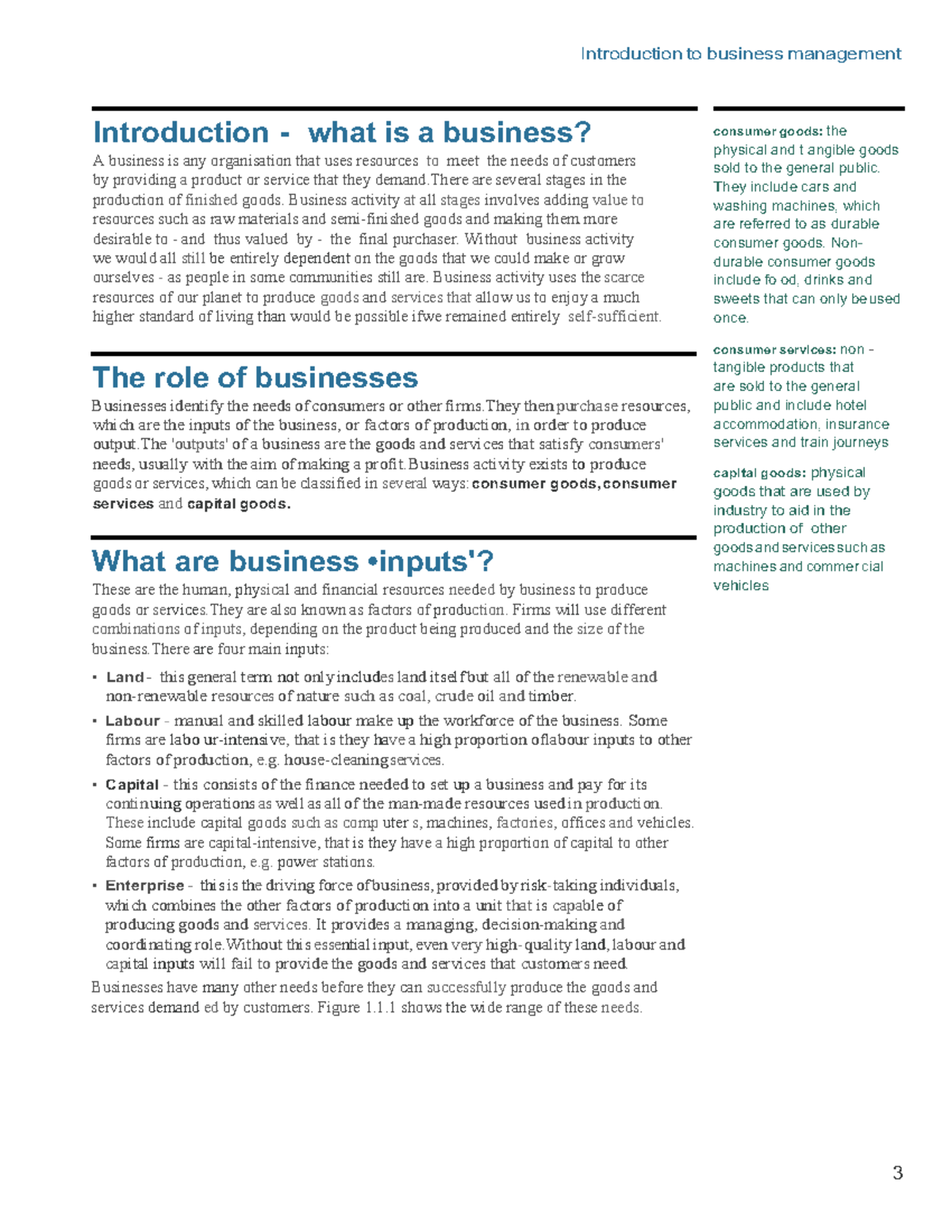 BM Extracted pages - Introduction to business management Introduction ...