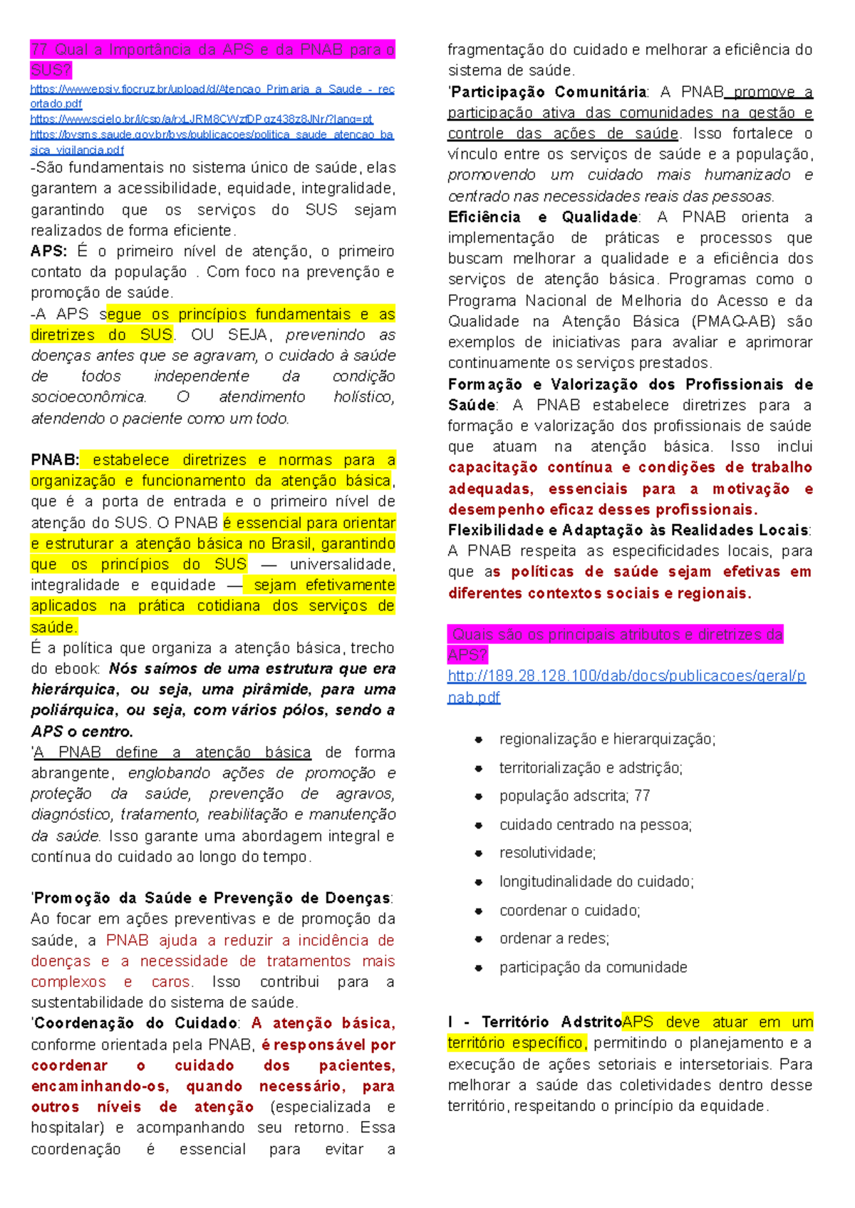 APS E PNAB - Resumos sobre APS e PNAB - 77 Qual a Importância da APS e ...