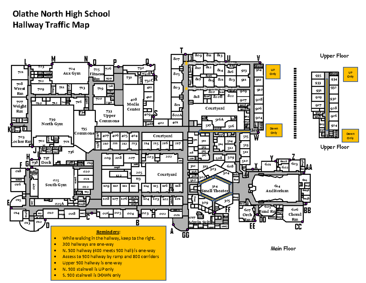 Hallway traffic map - Will help you out - T S DD K P D U B W I X GG E ...