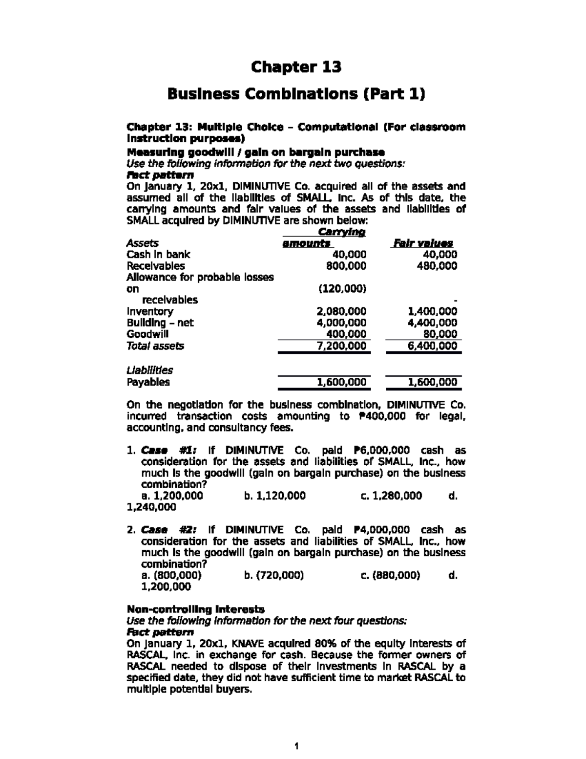 3. Chapter 13- Business Combination Part 1 - Accounting for Business ...