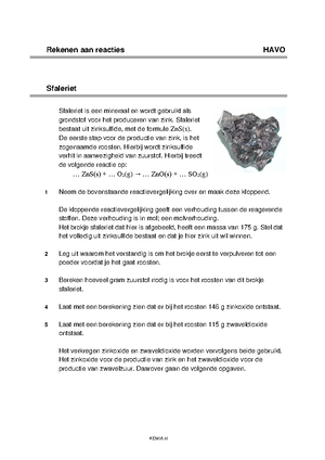 Module molberekeningen klas 3 - Module Molberekeningen 3 havo en vwo ...