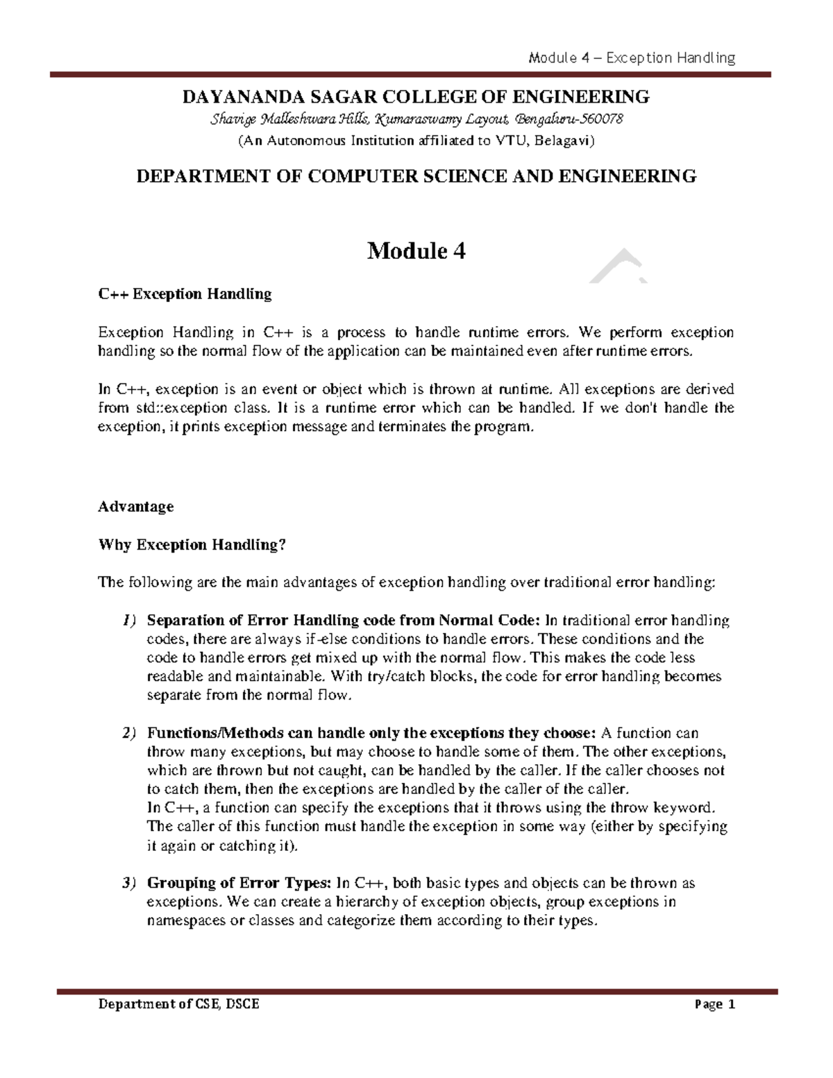 Module-4 - Notes - DAYANANDA SAGAR COLLEGE OF ENGINEERING Shavige ...