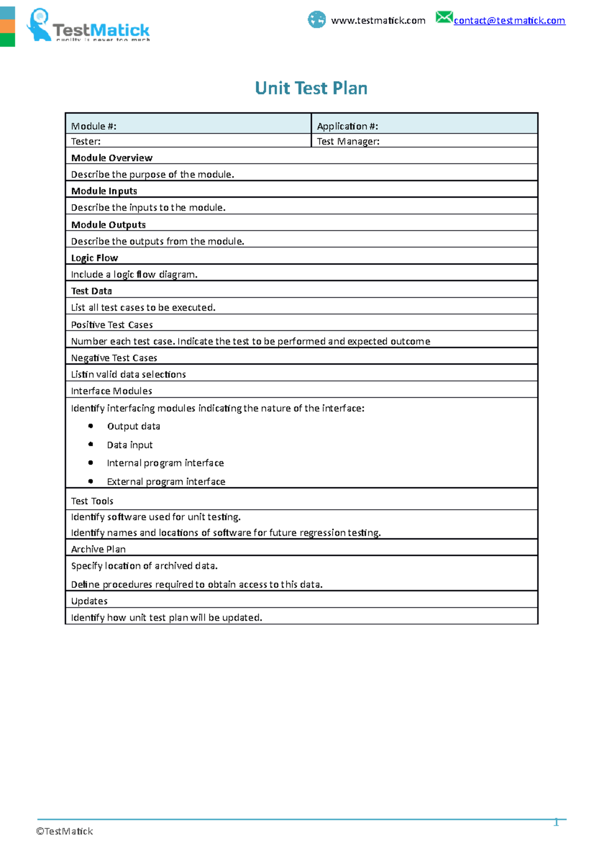 Unit-Test-Plan - Task 1: Software Modelling and Specification (40 Marks ...