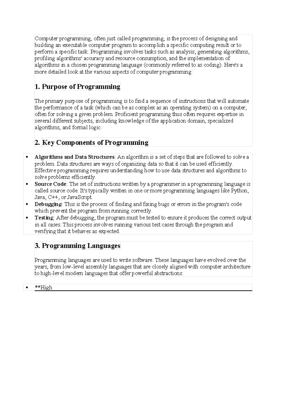 Ict 6 - This is Assignment - Computer programming, often just called ...