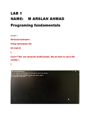 DLD Lab#07 - Assignment work - 1 LAB 7 HALF SUBTRACTOR AND MAGNITUDE COMPARATOR Objectives: To ...