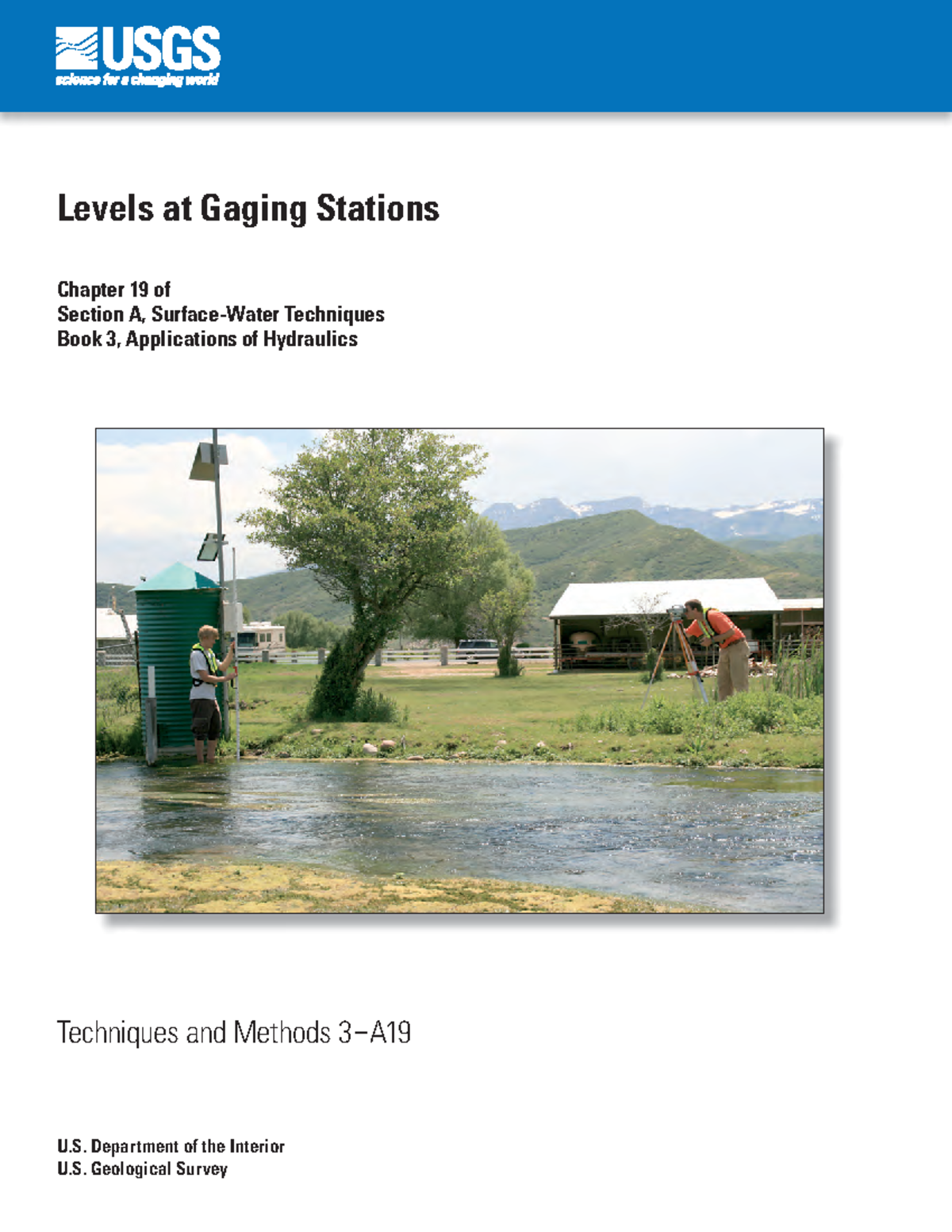 USGS Levels at Gaging Stations tm3A19 - U. Department of the Interior U ...