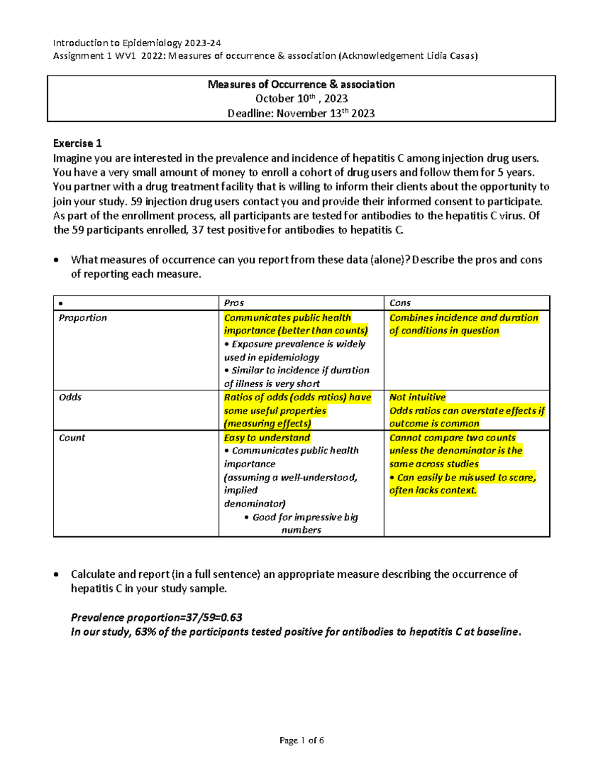 Assignment 1 occ&association Q&A WV1 2023 - Assignment 1 WV1 2022 ...