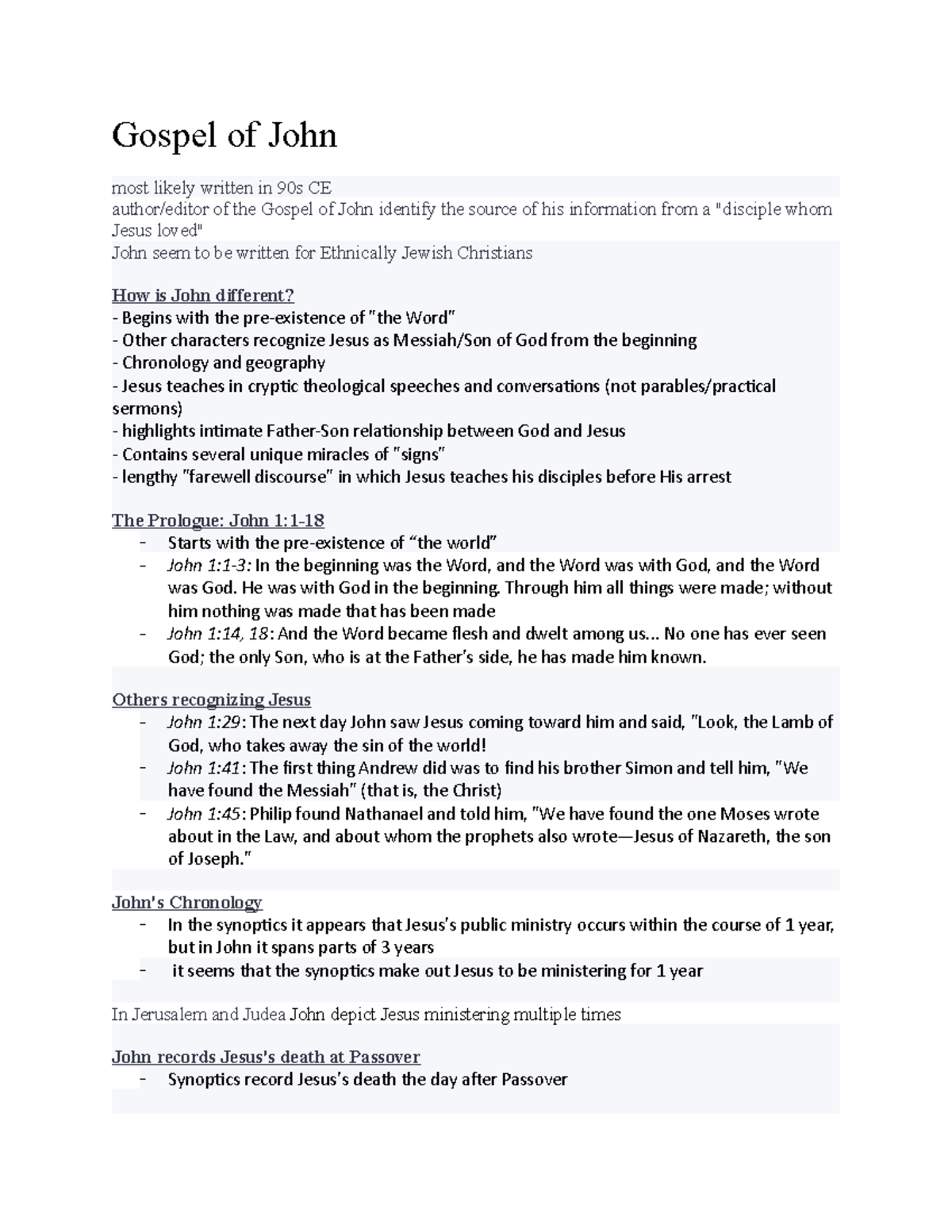 Christian Scriptures Gospel of John - Gospel of John most likely ...