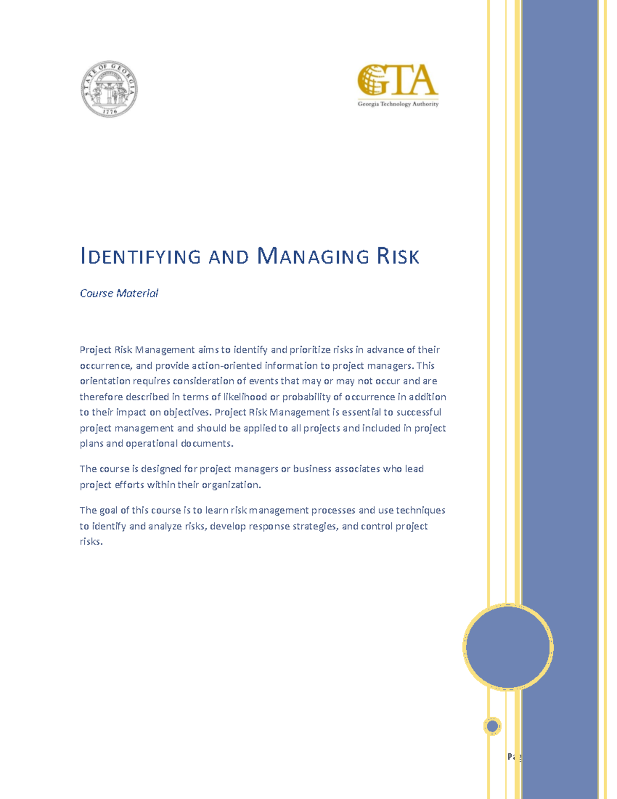 Identifying-and-Managing-Risk-Course-Material 2 - IDENTIFYING AND ...