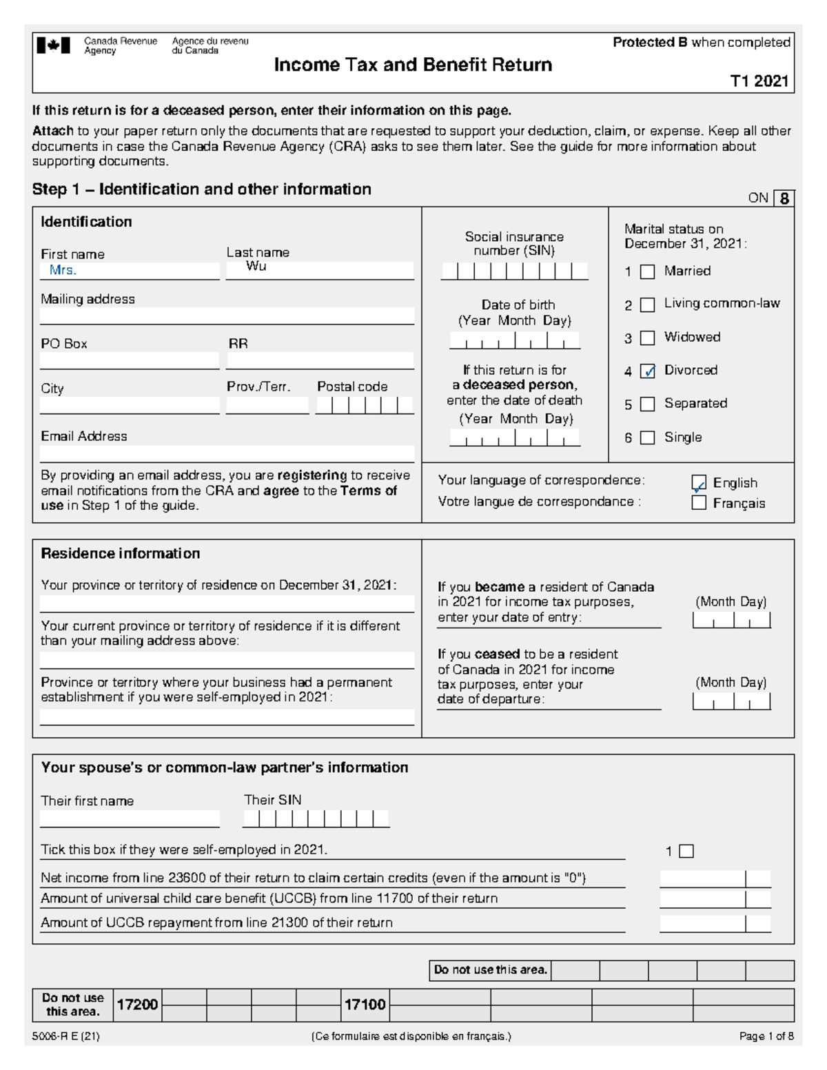 1029 2021T1forms 5006-r-21e - T1 2021 Income Tax and Benefit Return If ...