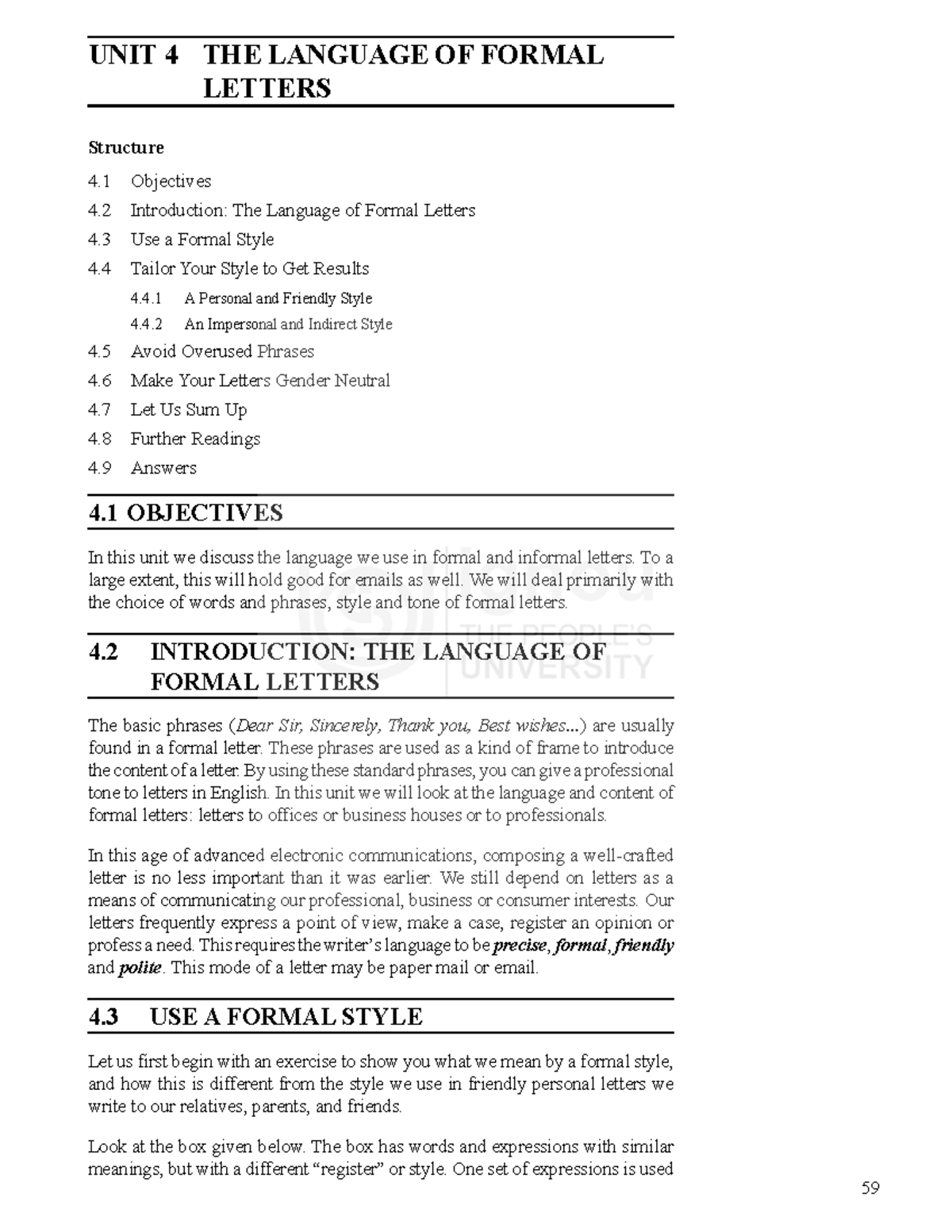 MA ENGLISH LAGNGUAGE - The Writing Skill: Some UNIT 4 THE LANGUAGE OF ...