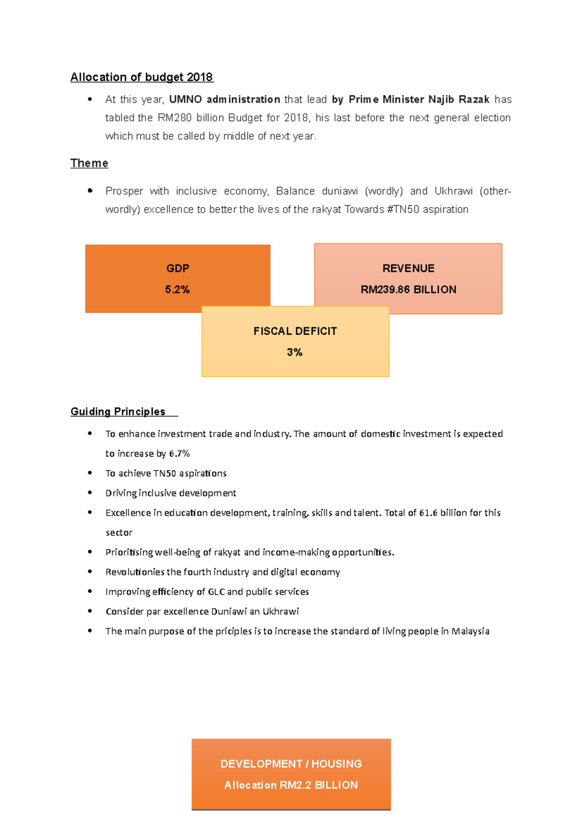 Allocation of budget 2018 - Allocation of budget 2018 At this year ...