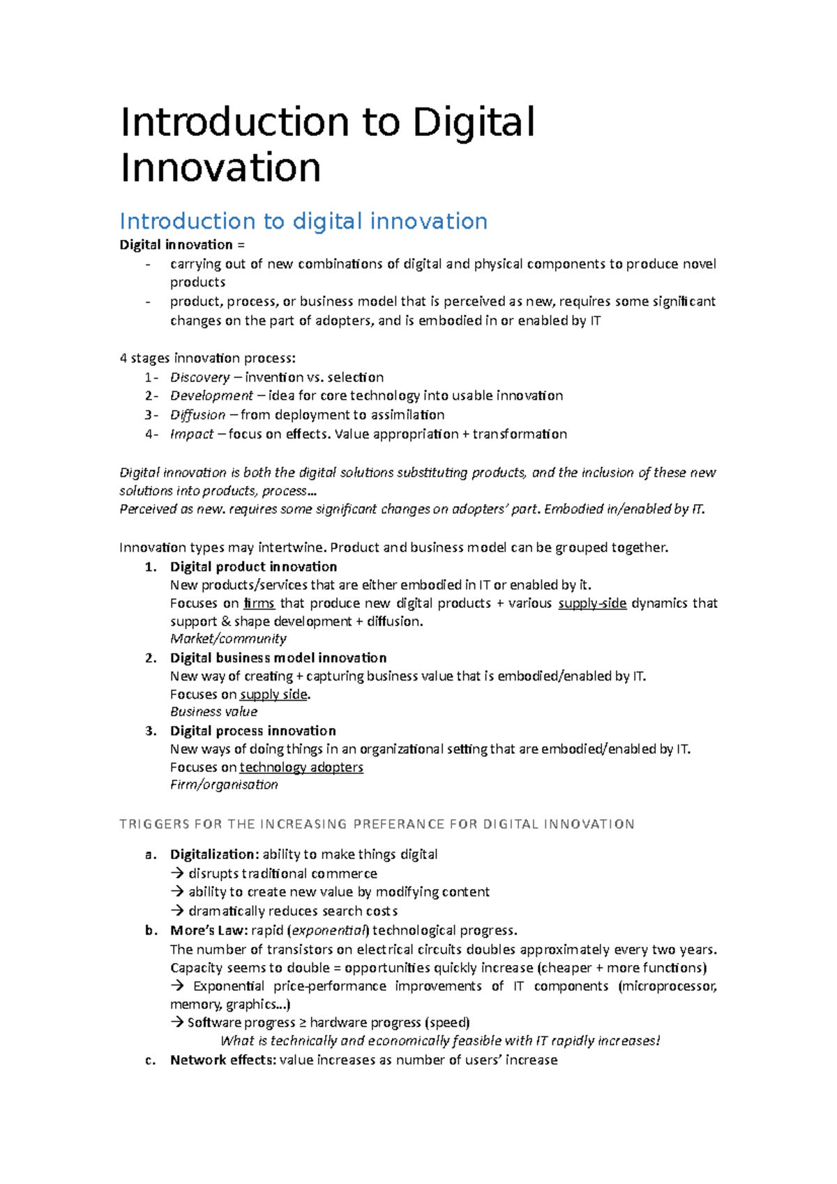 Introduction to Digital Innovation - Introduction to Digital Innovation ...