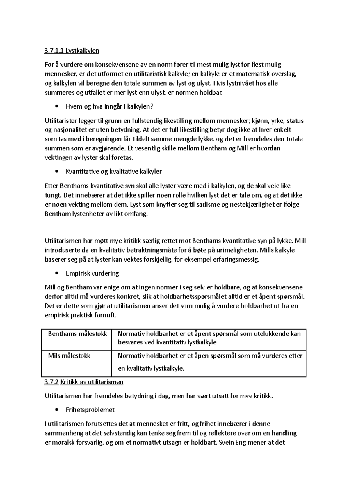 Exfac - Oppsumering DEL 15 - 3.7.1 Lystkalkylen For å vurdere om konsekvensene av en norm fører ...