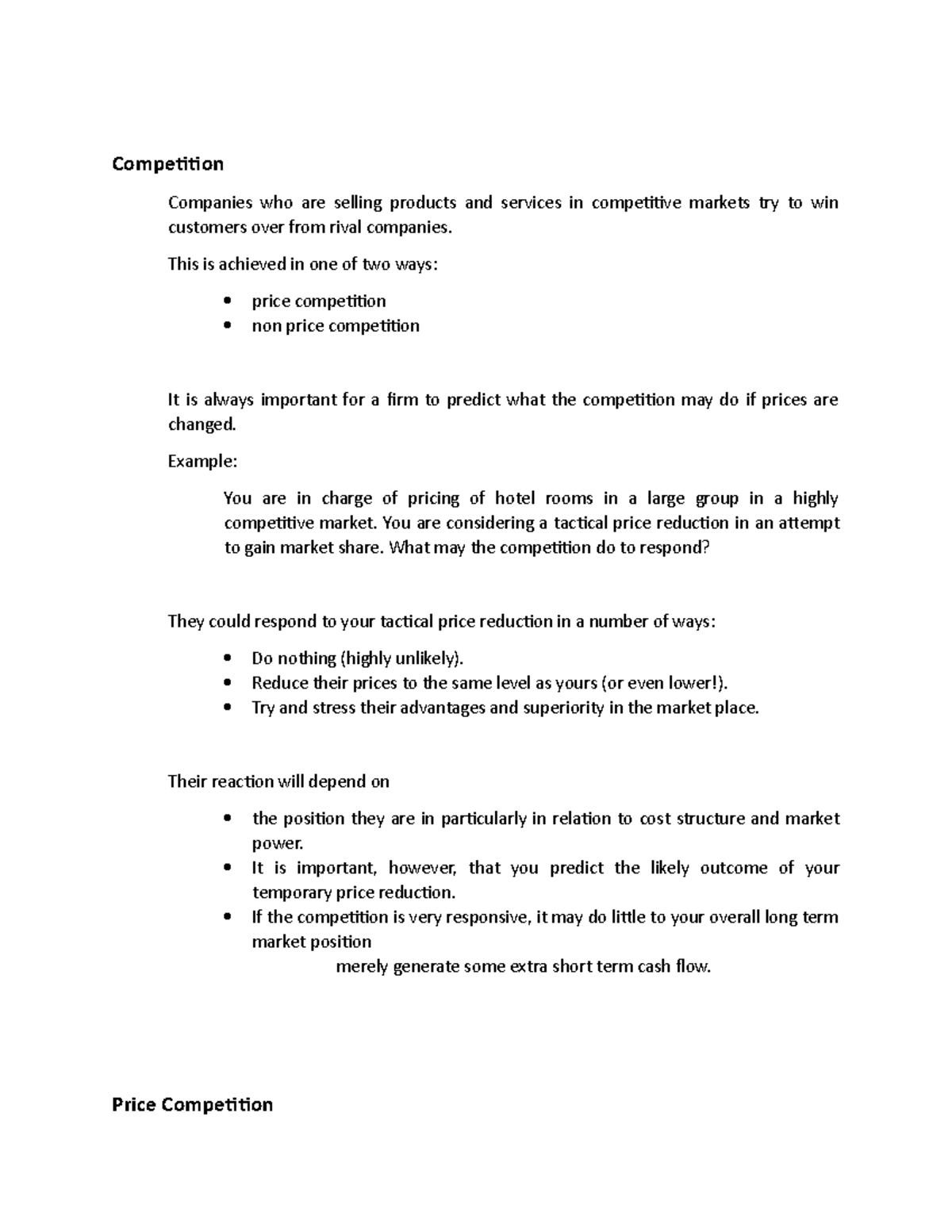 Competition - Companies who are selling products and services in ...