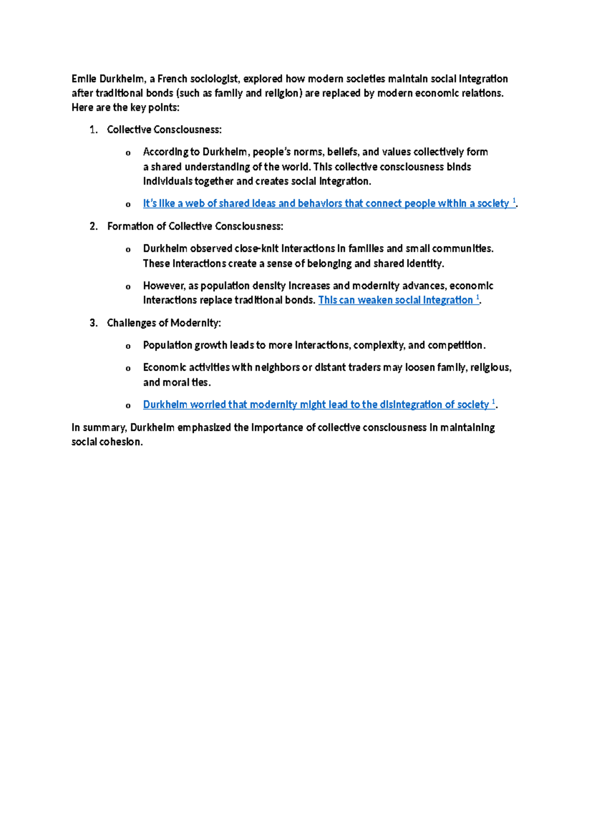 Emile Durkheim, a French sociologist - Here are the key points: 1 ...