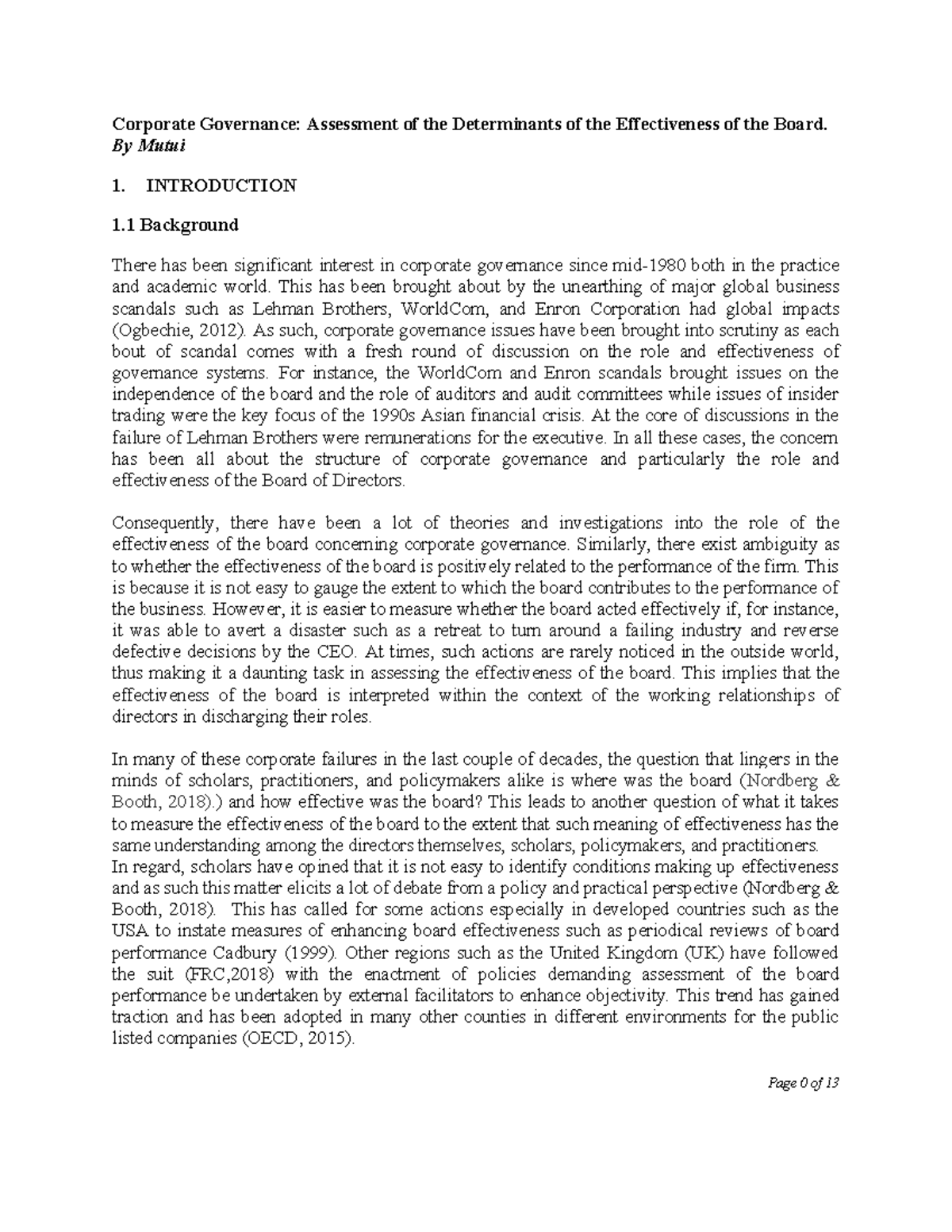 1. Corporate Governance-Assessment of the Determinants of the ...