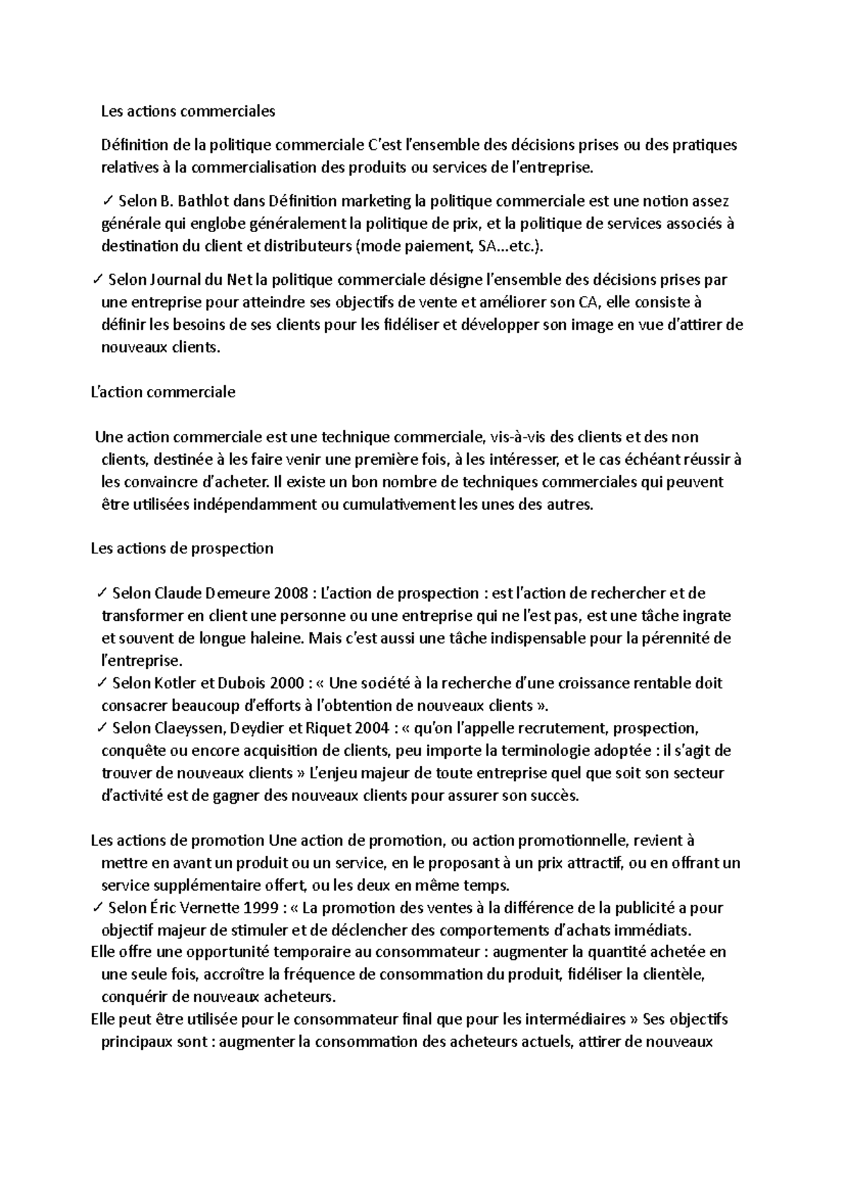 Les actions commerciales - Les actions commerciales Définition de la ...