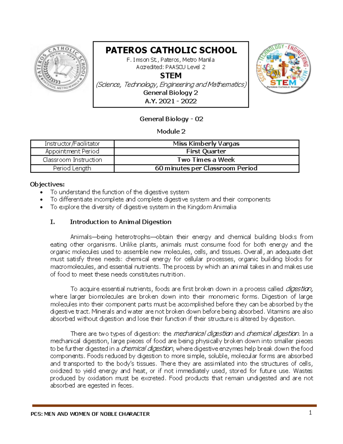 Module 2 General Biology - 02 - General Biology - 02 Module 2 ...