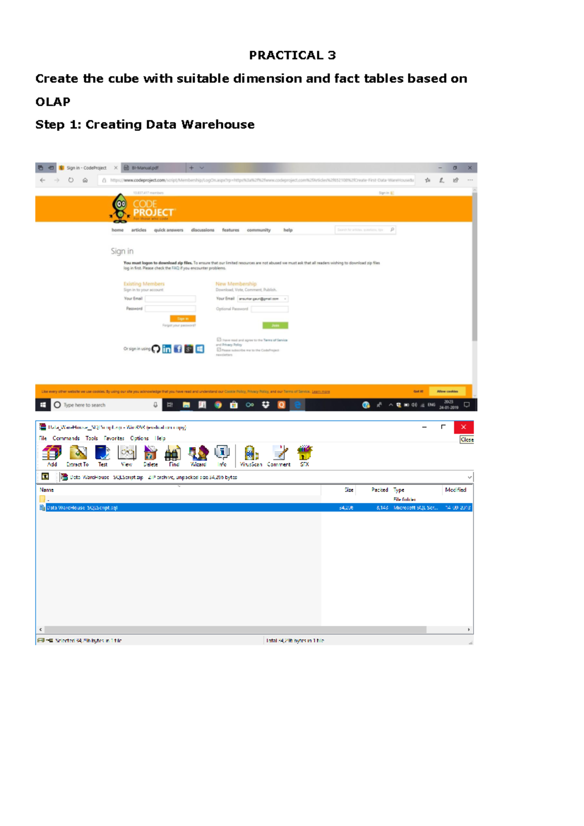 Business Intelligence - PRACTICAL 3 Create the cube with suitable dimension and fact tables ...