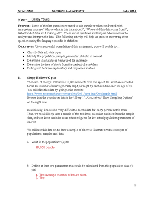 STAT 2300 - Formula Sheet for Test 1- F24 - STAT 2300 – Formula Sheet ...