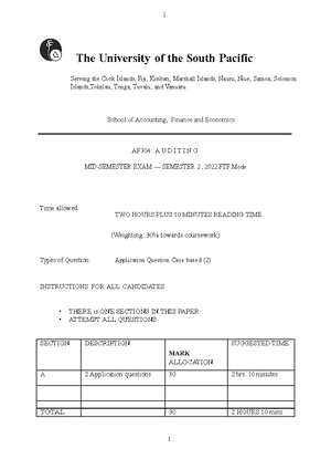 AF301 MST S2 2022 Solutions - MST SEMESTER 2, 2022 SOLUTIONS Section A Case Study 15 marks Spend ...