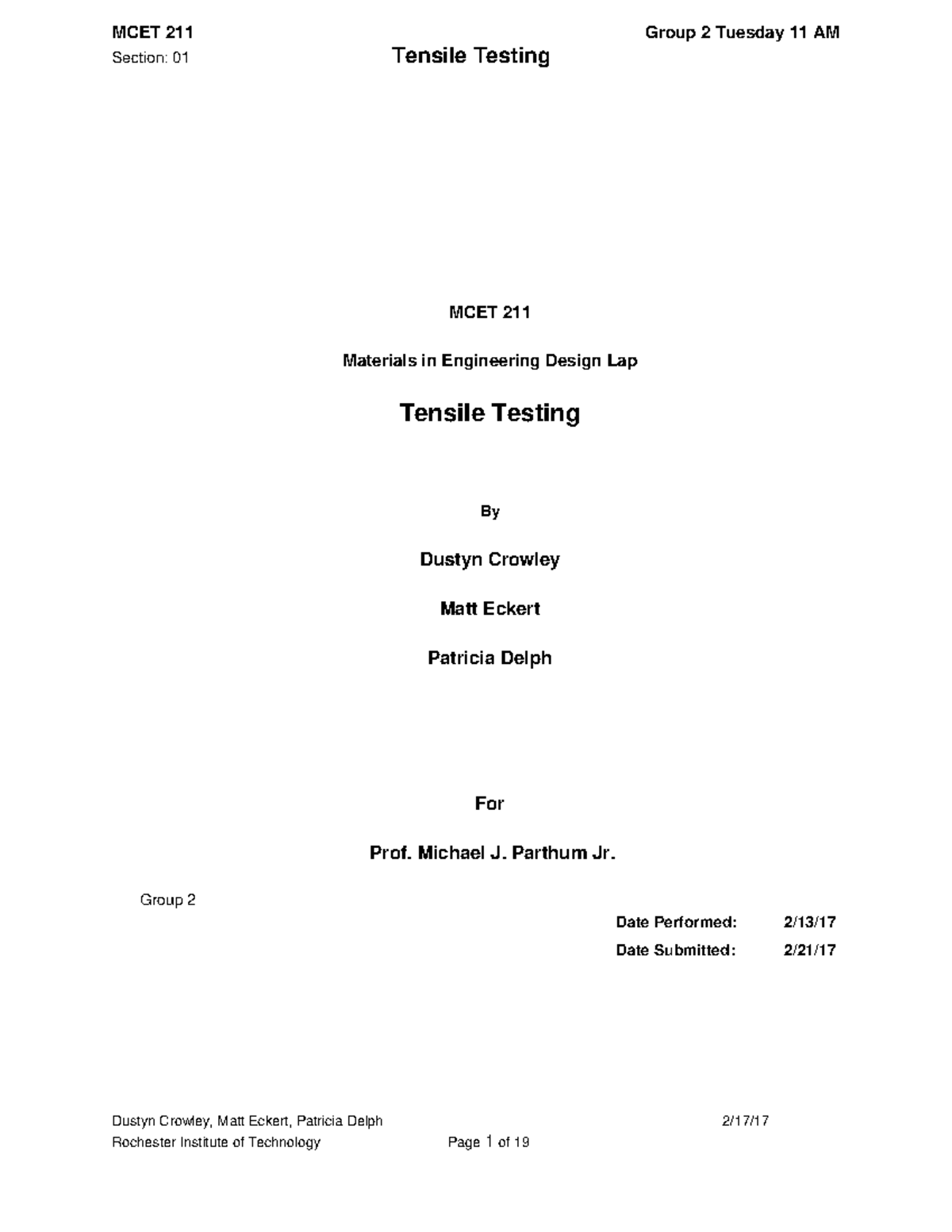 Civil lab-report-tensile-testing-pdf-free - Section: 01 Tensile Testing ...