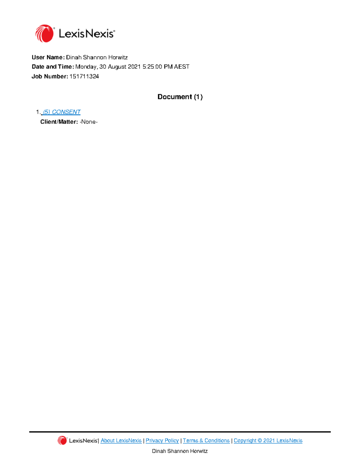 Consent summary legal principles - | About LexisNexis | Privacy Policy ...