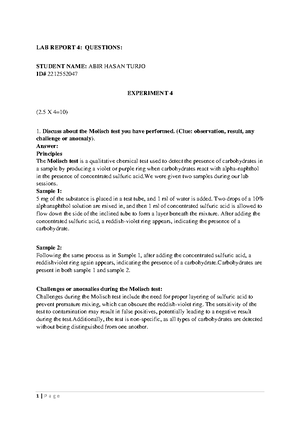 LAB Report 4 - science - LAB REPORT 4: QUESTIONS: STUDENT NAME: ABIR ...