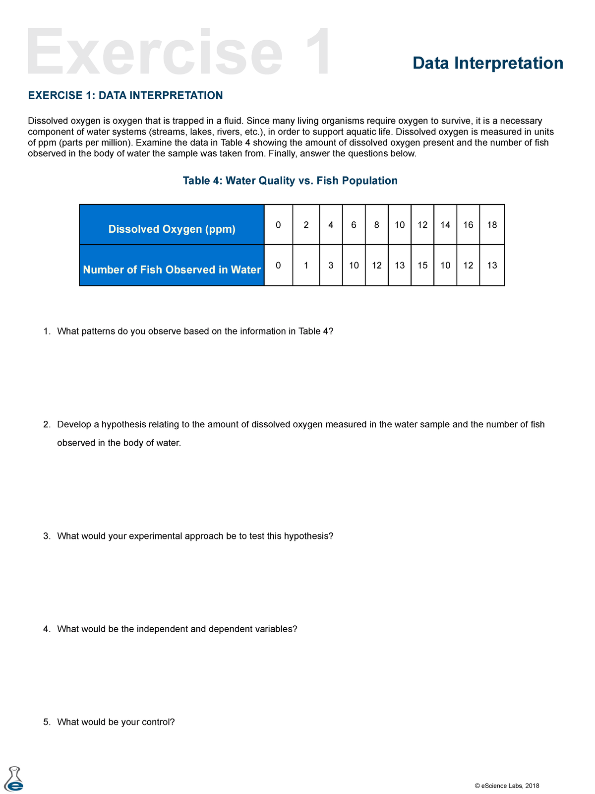 Lesson 1 e1 stidy guide - Exercise 1Introduction to Science Data ...