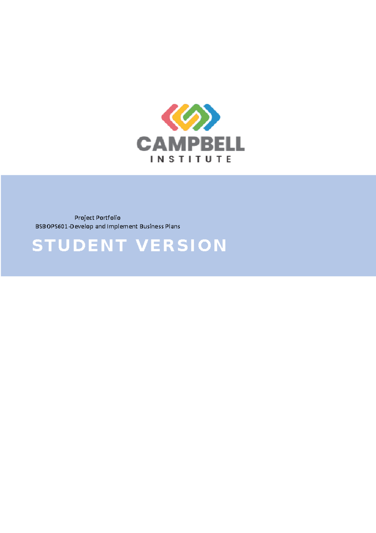 Bsbops 601 Project Portfolio - Project Portfolio BSBOPS601-Develop and ...