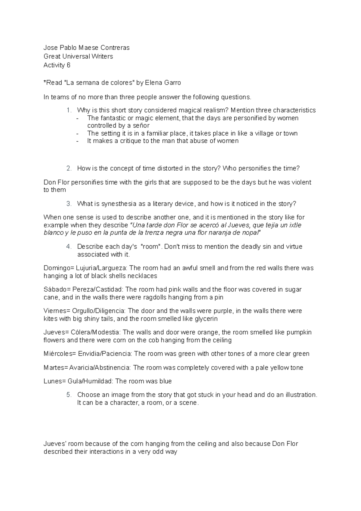 Activity 6 GUW - Actividad 6 de Great Universal Writers - Jose Pablo ...