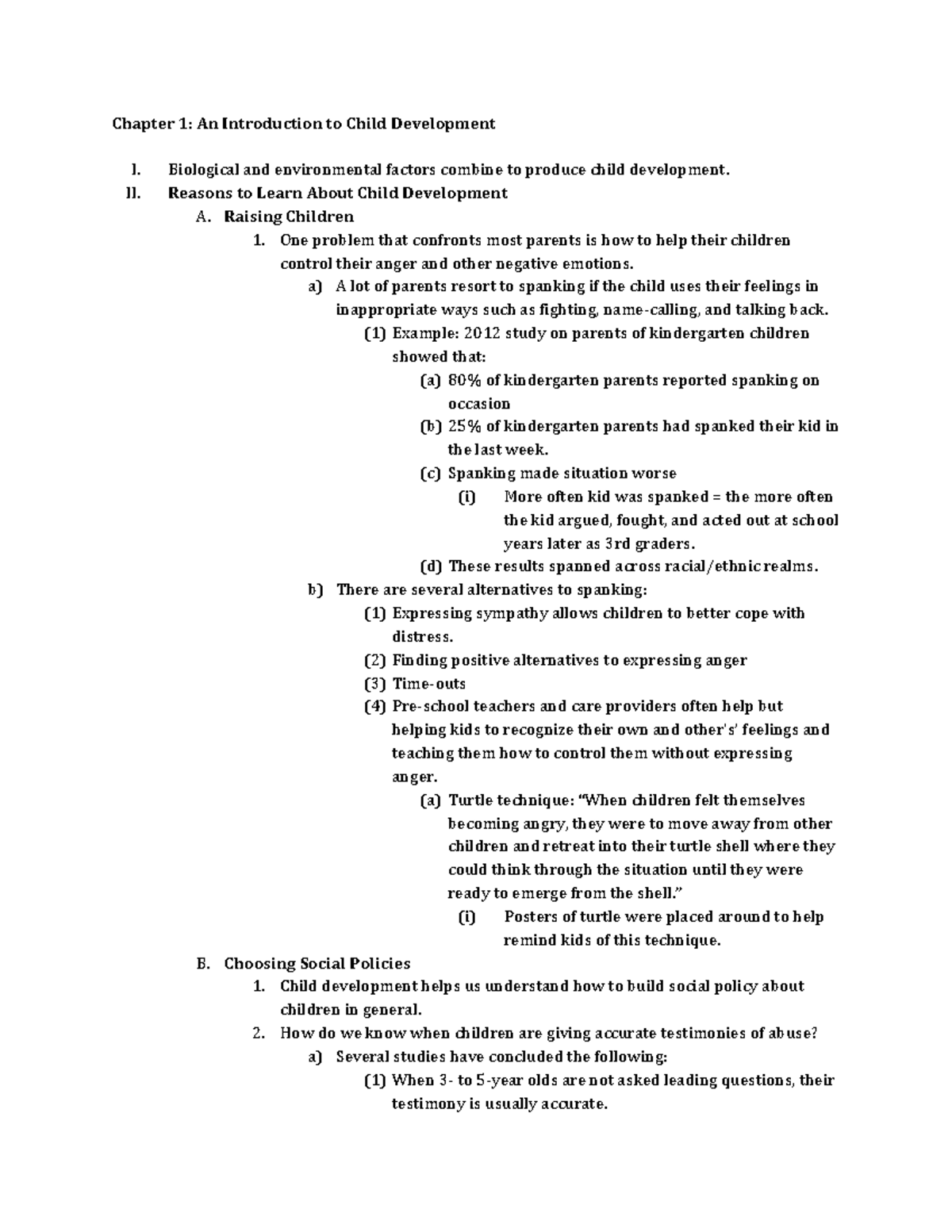 PSYC 101 Chapter 1, 2, 3 Outlined Notes - Chapter 1: An Introduction to ...