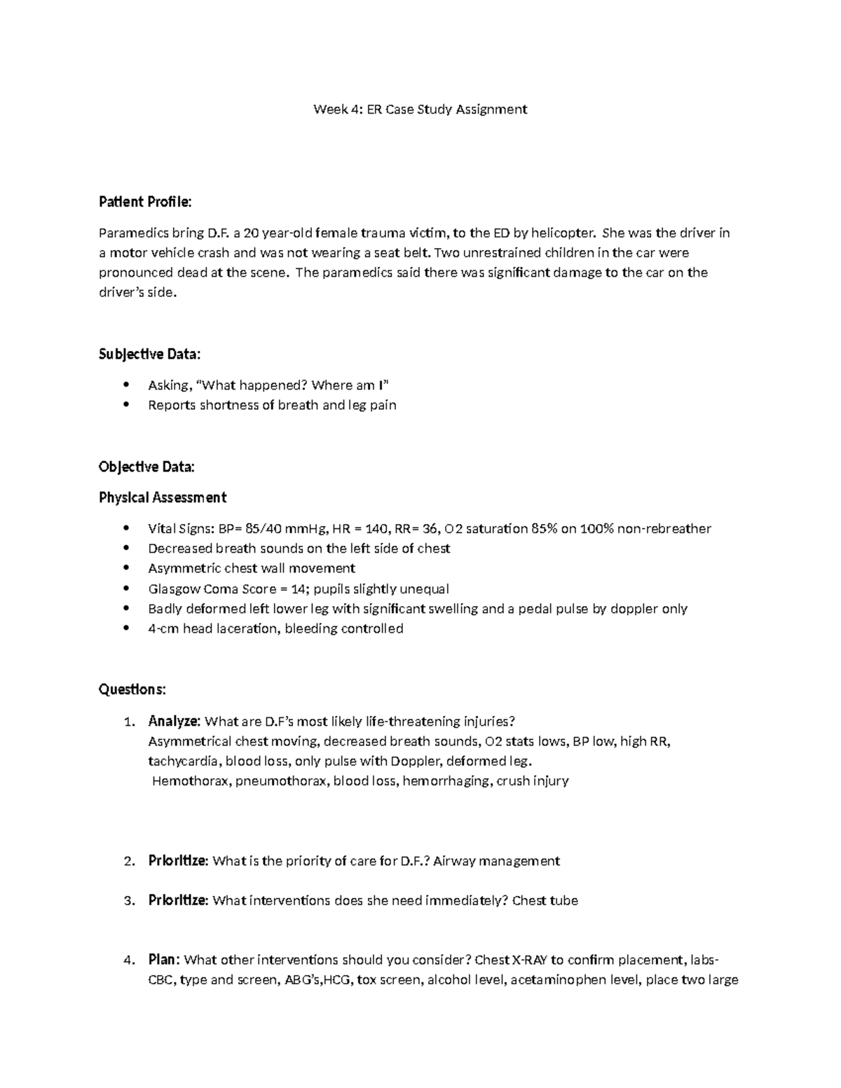 ER Case Study Assignment - Week 4: ER Case Study Assignment Patient ...