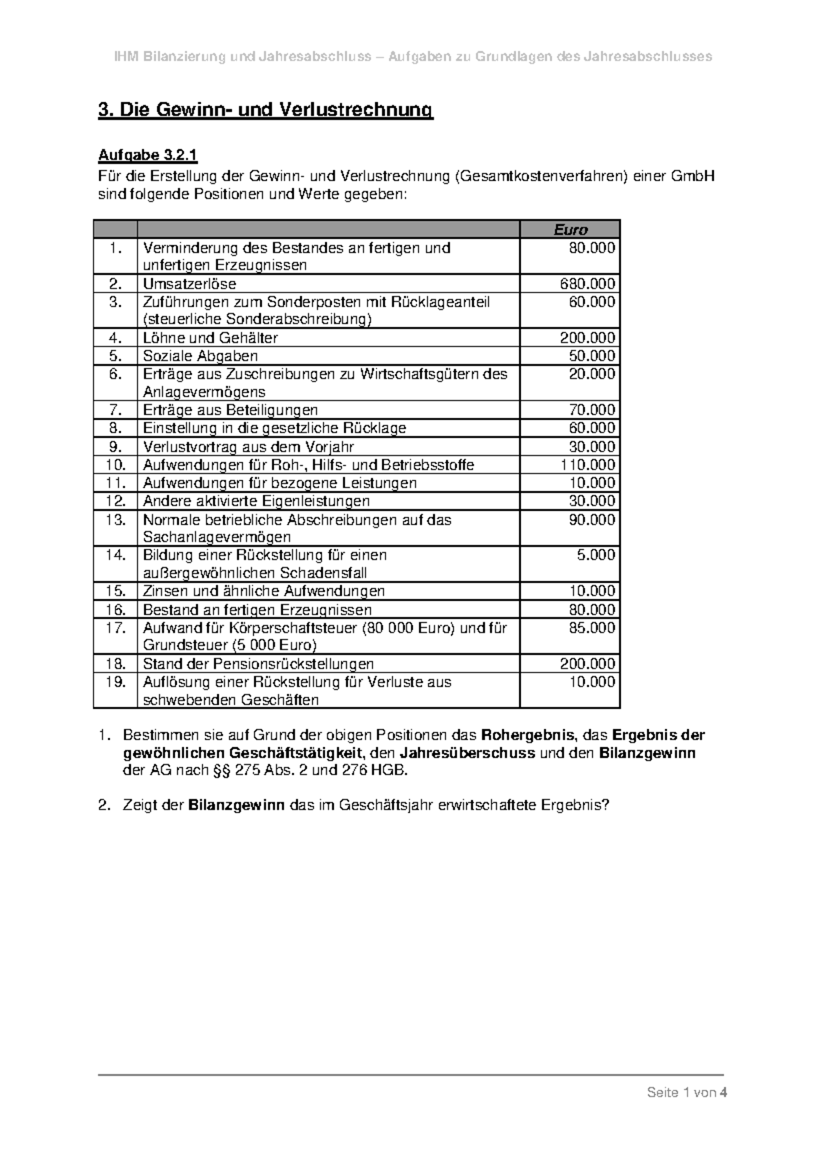 Lösungen Übungen Kap 3 Gu V - 3. Die Gewinn- und Verlustrechnung ...
