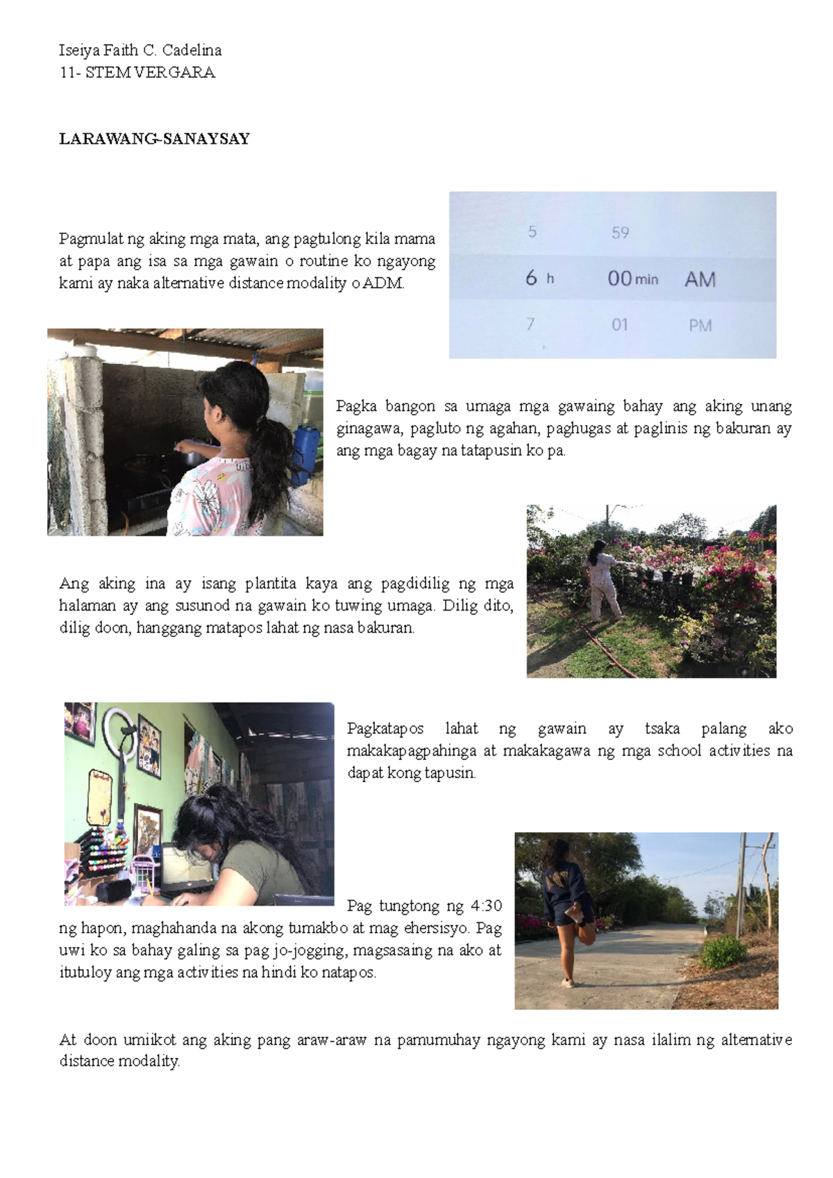 Larawang Sanaysay Final - Iseiya Faith C. Cadelina 11- STEM VERGARA ...