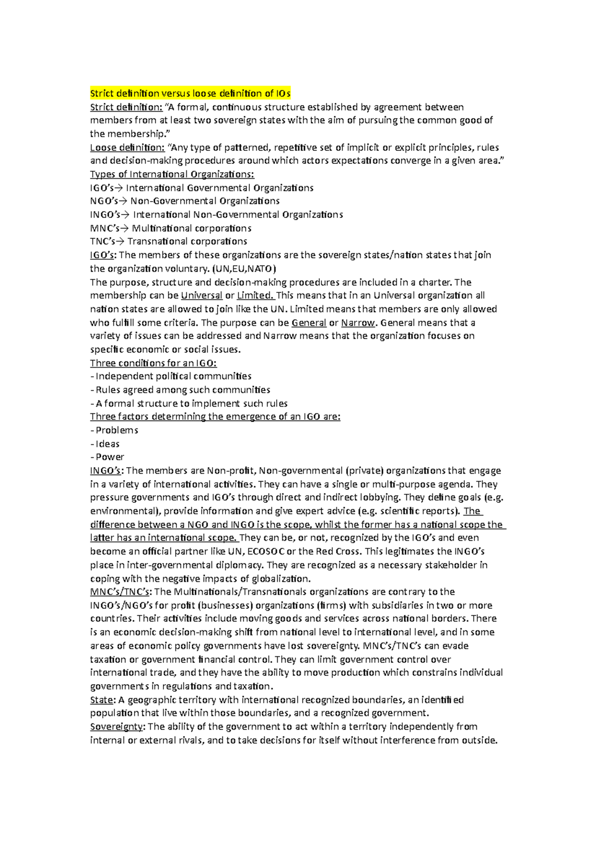 Igos 113 Definities - Strict definition versus loose definition of IOs ...