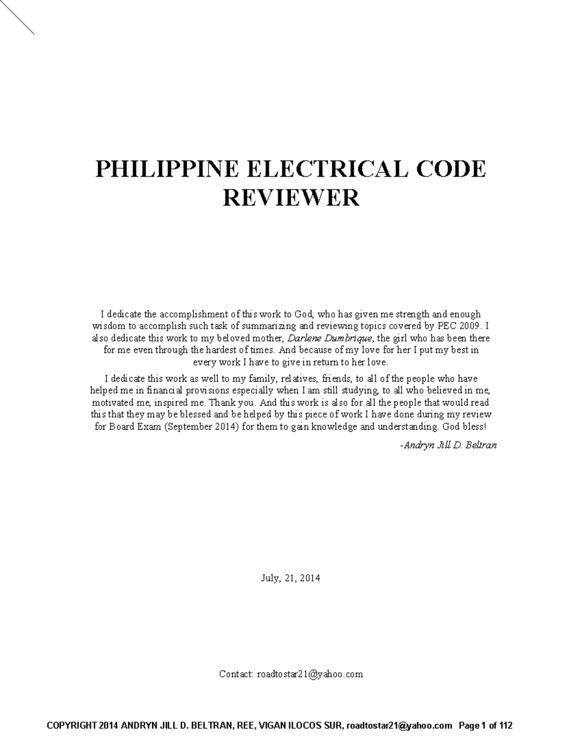 Philippine-Electrical-Code - PHILIPPINE ELECTRICAL CODE REVIEWER I ...
