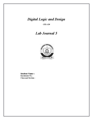 CP LAB ASSIGNMENT - ####### Computer Programming Lab ####### Lab Journal - 5 NAME: MUHAMMAD ...