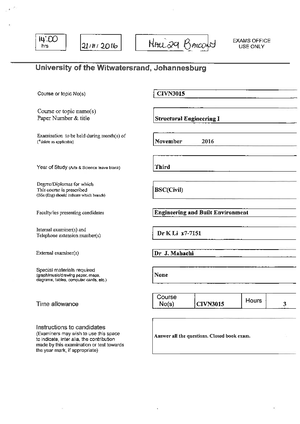 Virtual Work Integration Table - V W I T ( . ) e values in the table ...